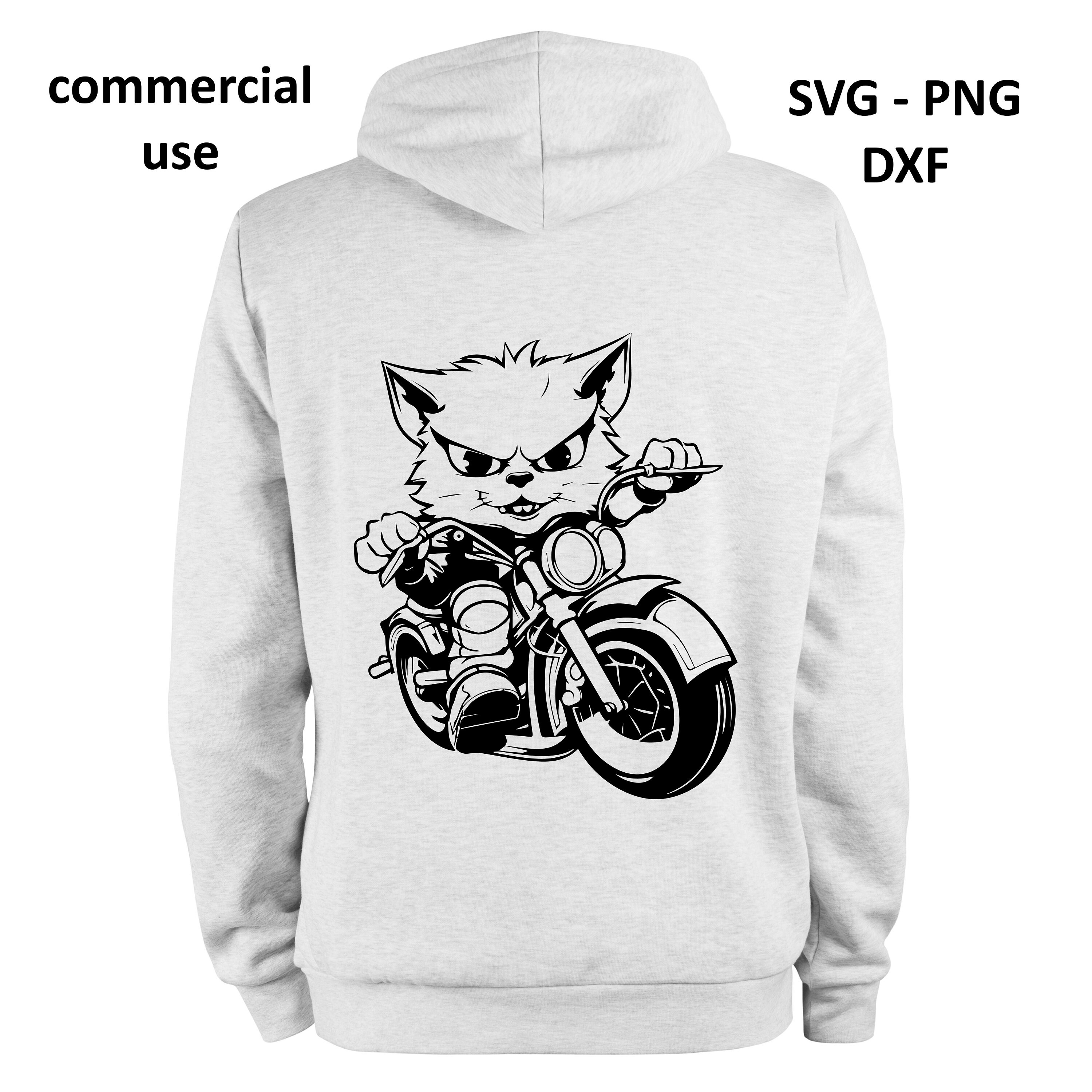 Motorcycle Cat Rider Svg Png Motorbike Cat Driver Svg Cat - Etsy