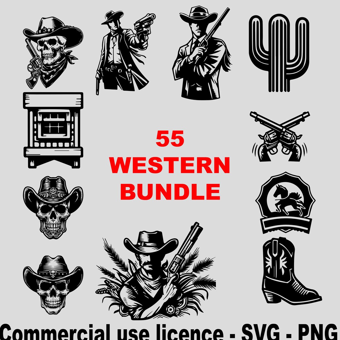 Buy Western Svg Bundle, Cowboy Skull Svg, Cowboy Gun Svg, Cowboy ...