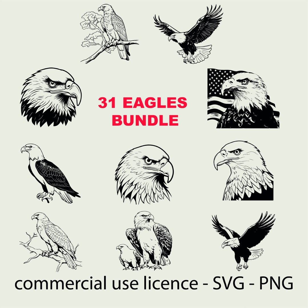Bald Eagles Bundle Svg, Rustic Eagle Svg Bundle, American Eagle Svg, Eagle Bulk Svg, Cricut ...