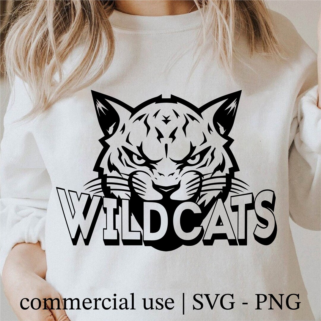 Wildcats Svg, Wildcat Face Svg, Wildcats Clipart, Silhouette Wildcat ...