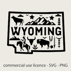 Wyoming Svg, State Svg, Wyoming Outline, Wyoming Shirt Design, State ...