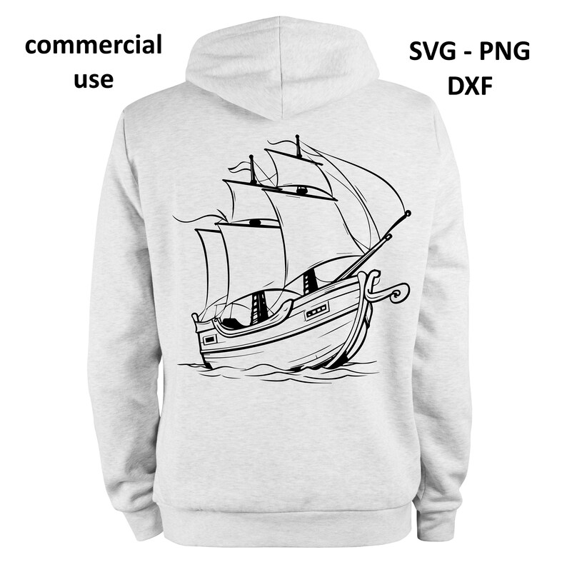 Ship on Ocean Waves Svg Png Dxf Ship on Wave Svg Pirate - Etsy