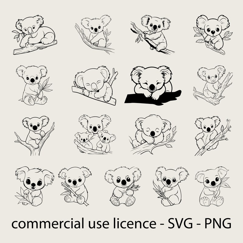 Koala Svg - Etsy