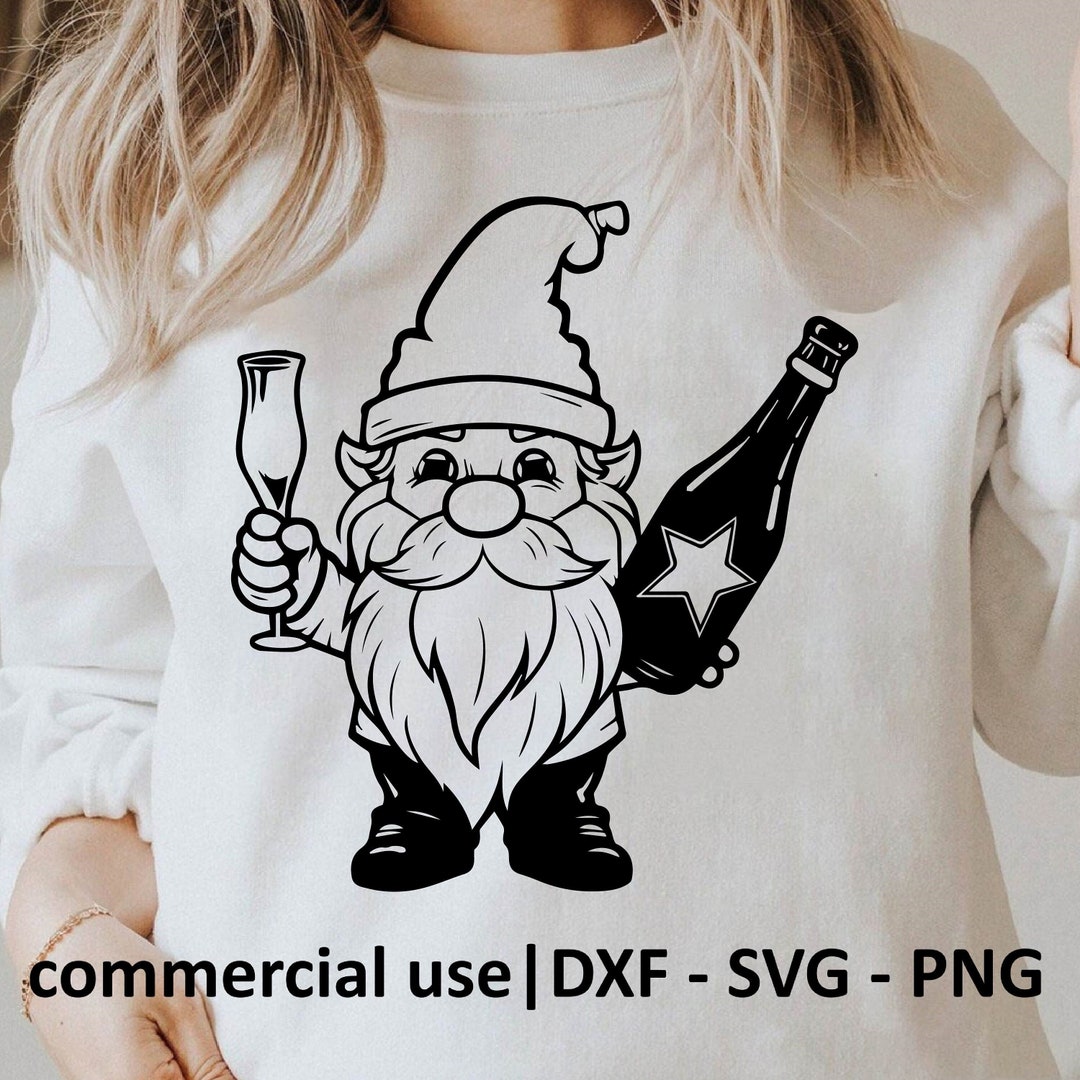 Funny Gnome Svg, Simple Gnome Svg, Valentine Gnome Svg, Wine Drinking ...