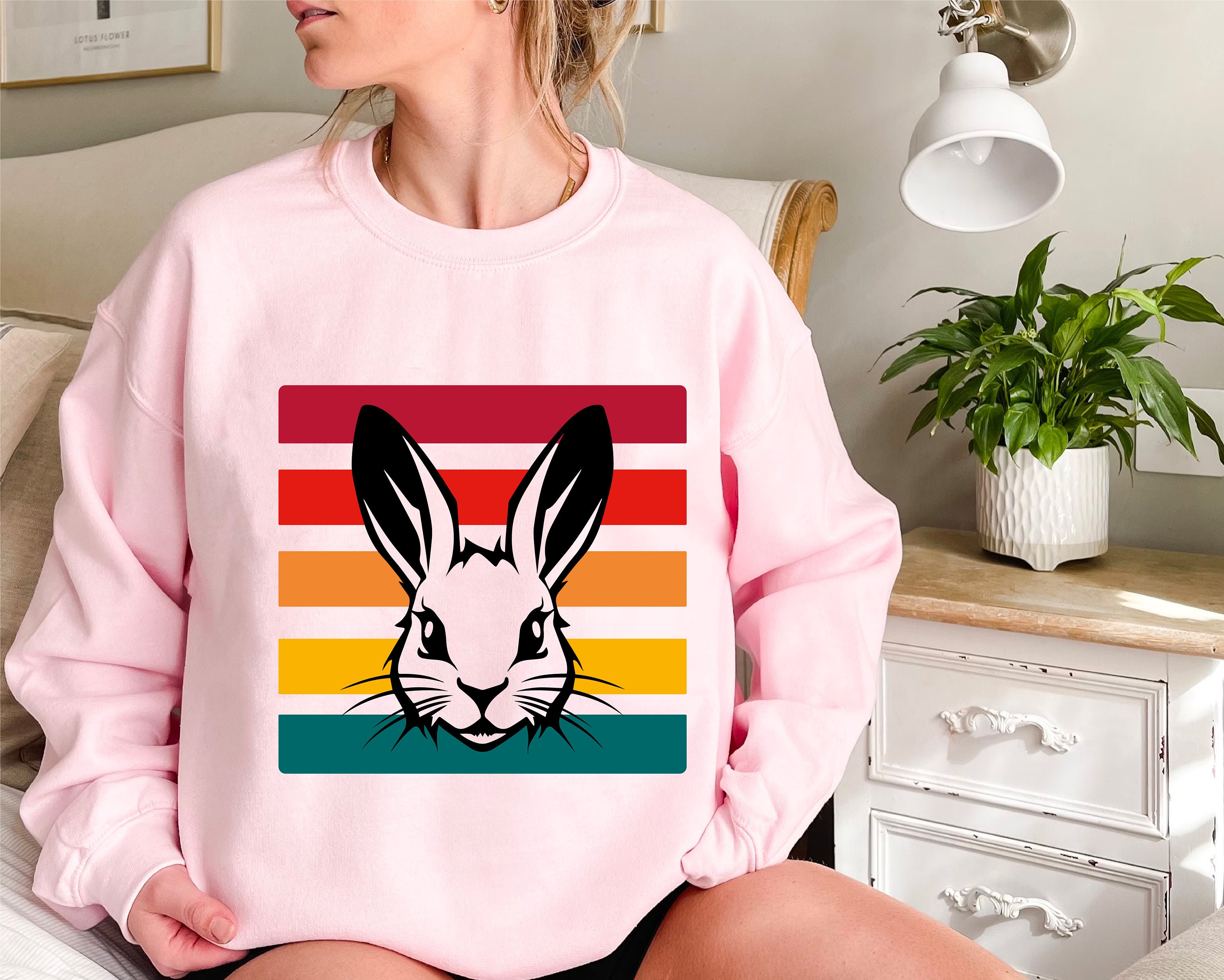 Sunshine Rabbit Svg Daylight Bunny Png Retro Rabbit Svg - Etsy