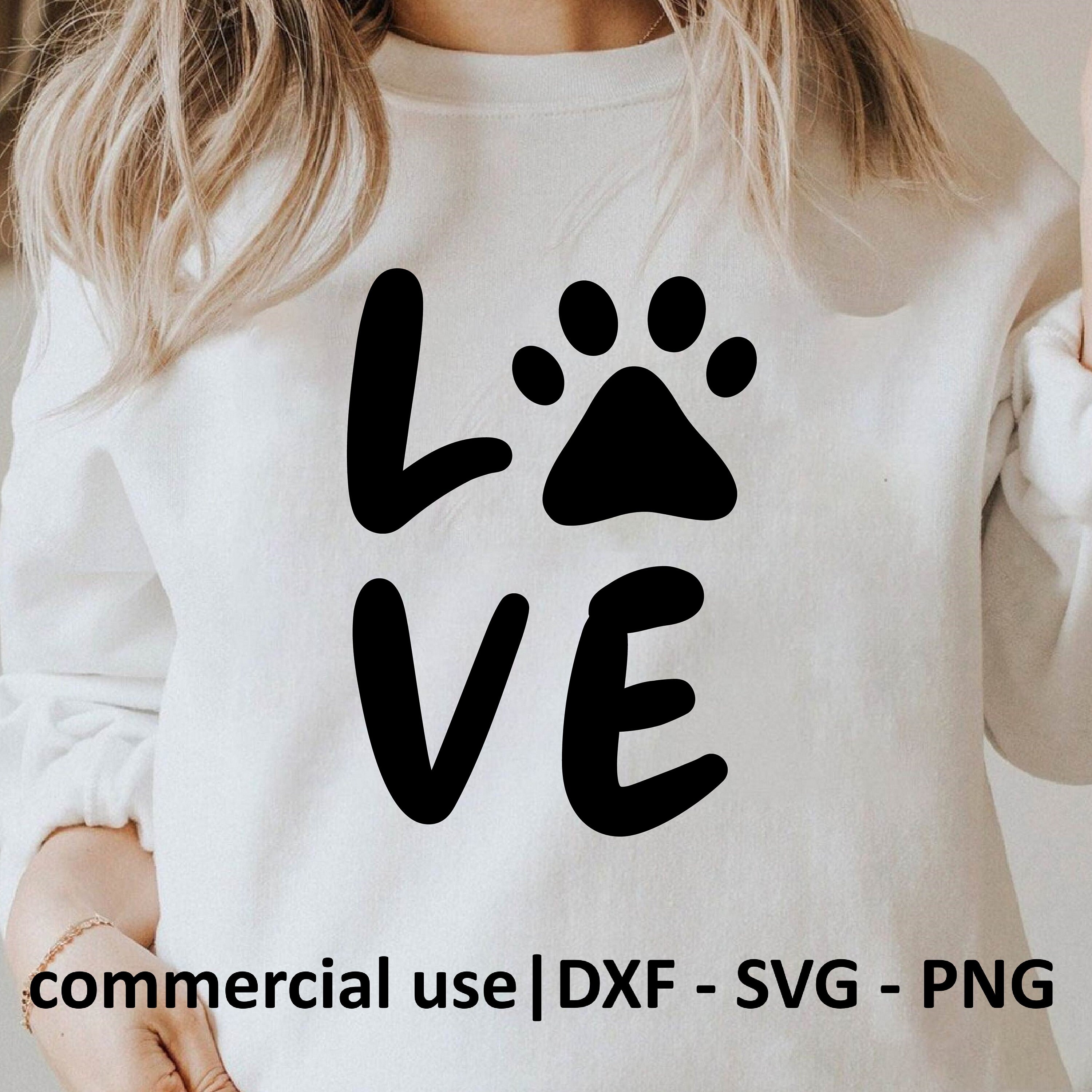 Cute Dog Love Svg Dog Paw Print Svg Dog Lover Svg Cute Dog - Etsy