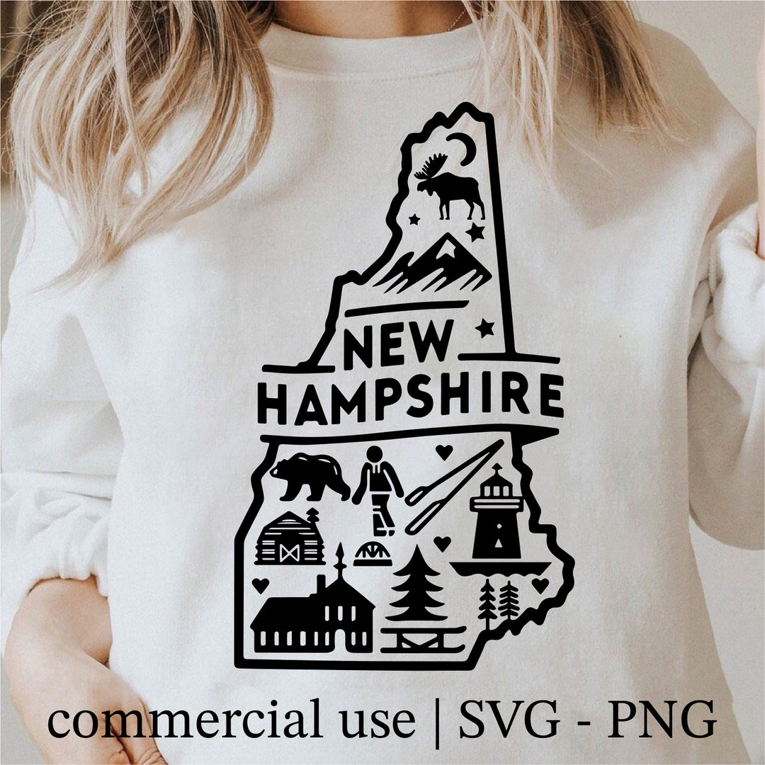New Hampshire Svg, State Svg, New Hampshire Outline, State Png, New ...