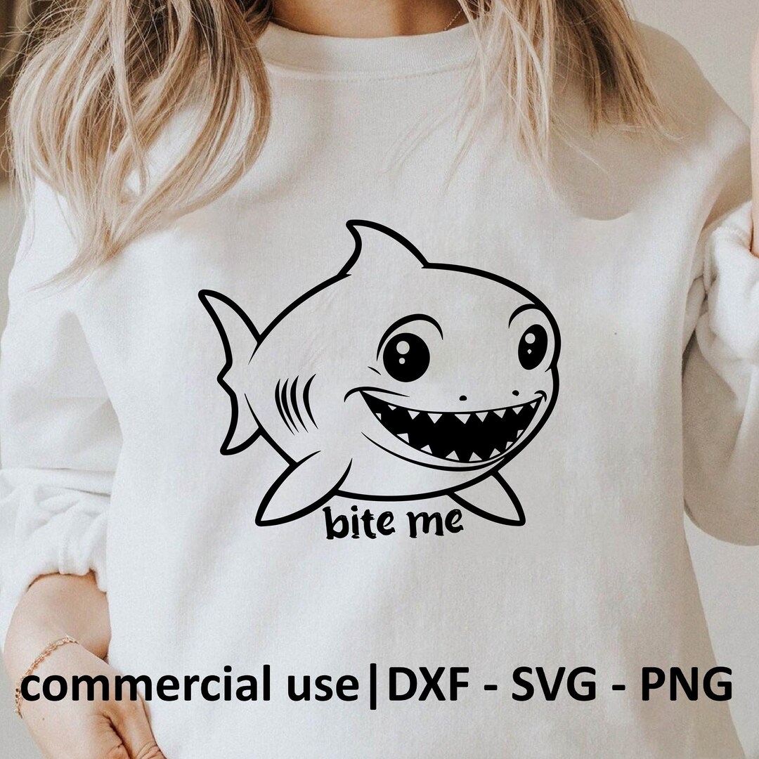 Bite Me Svg Png Baby Shark Svg Cute Shark Svg Shark Cricut - Etsy