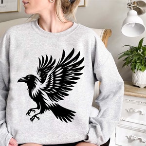 28 Raven Svg Bundle, Ravens Png, Raven Silhouette Clipart, Raven Head ...