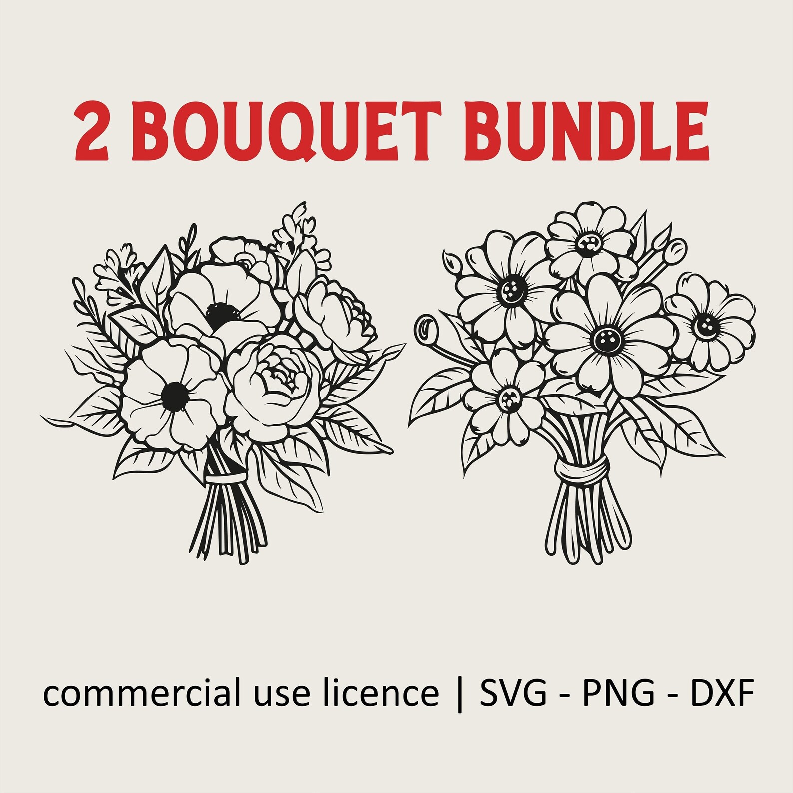 Bundle Bouquet Flowers Svg Flower Bundle Svg Png Daisy Svg - Etsy