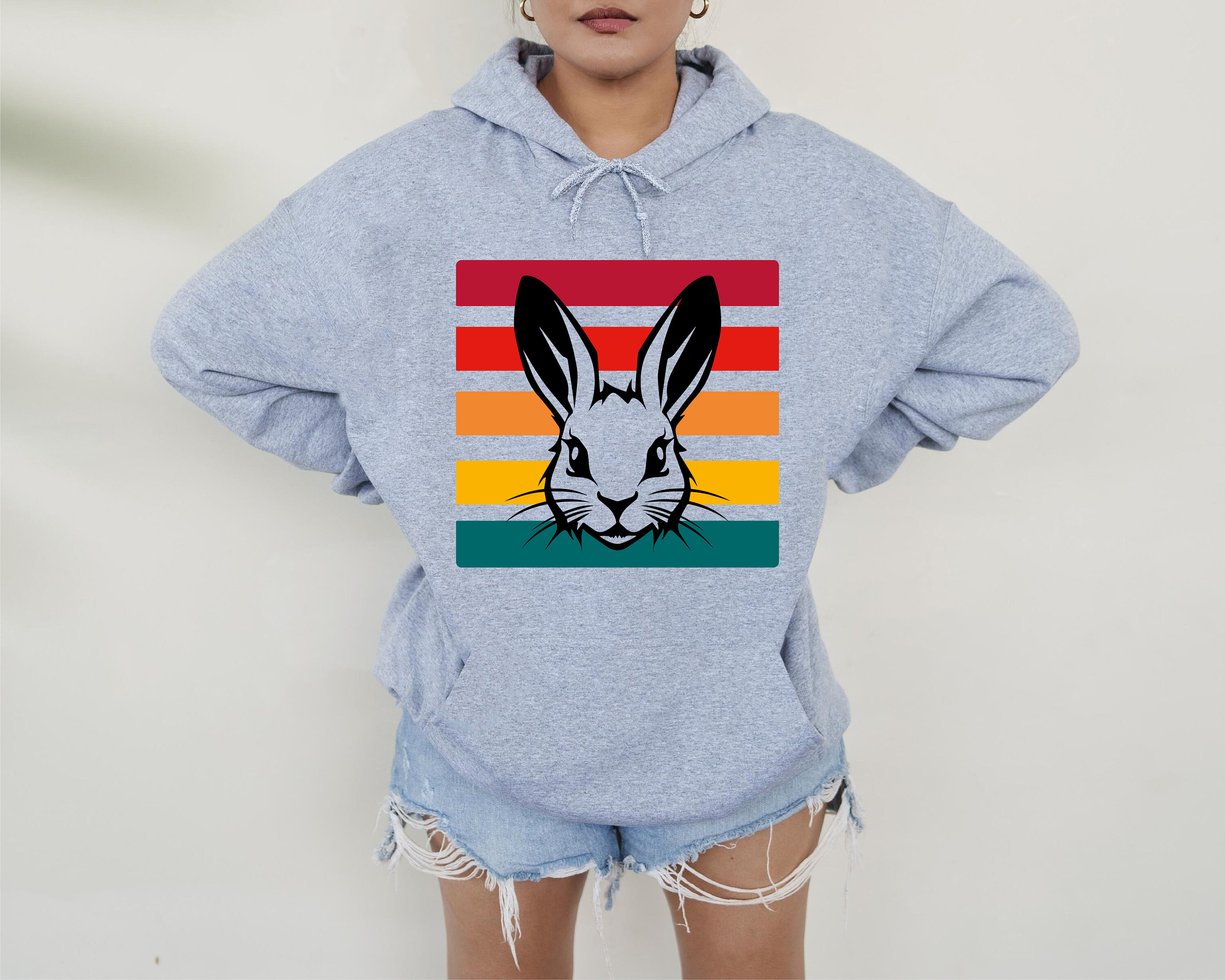 Sunshine Rabbit Svg Daylight Bunny Png Retro Rabbit Svg - Etsy