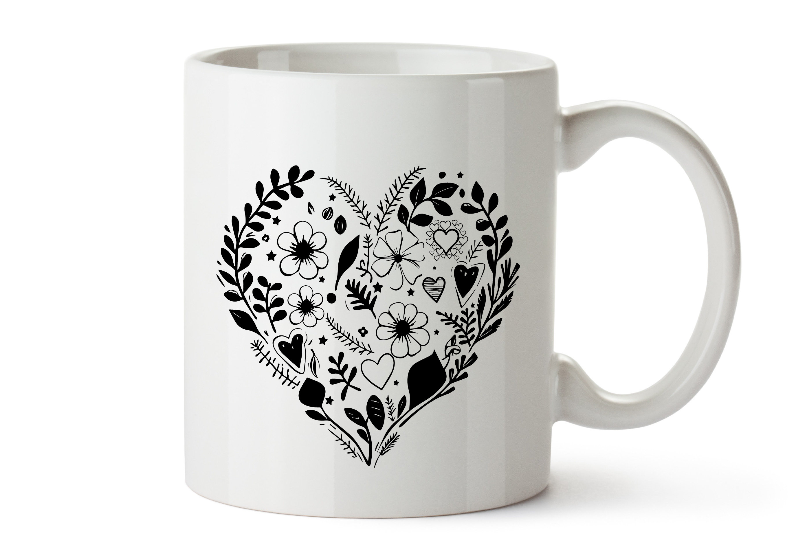 Floral Heart Svg Simple Heart Svg Layered Heart Svg for - Etsy