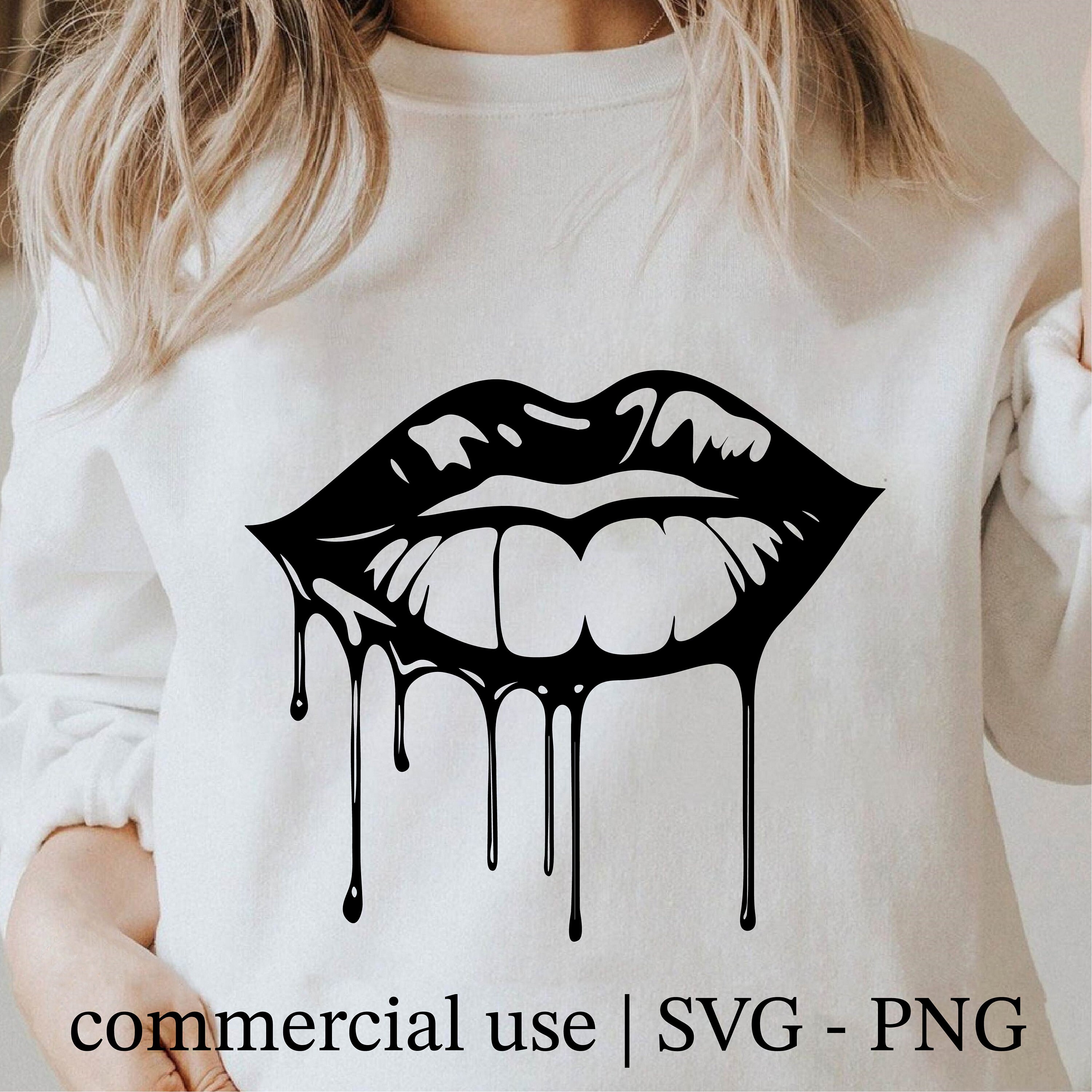 Attractive Lips Svg Dripping Lip Png Lips Cricut Kiss - Etsy Canada
