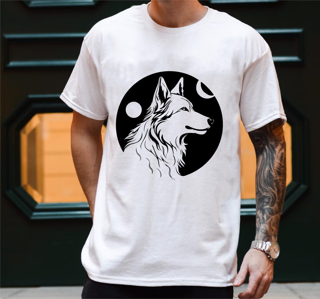 Wolf Moon Svg, Wolf Face Png, Howling Cricut, Howling at the Moon Wolf ...