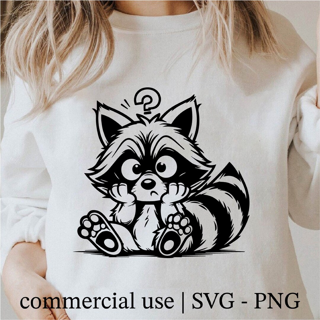 Cute Raccoon Svg, Raccoon Png, Baby Raccoon Png, Funny Raccoon Svg, Cool Raccoons Svg Black and ...