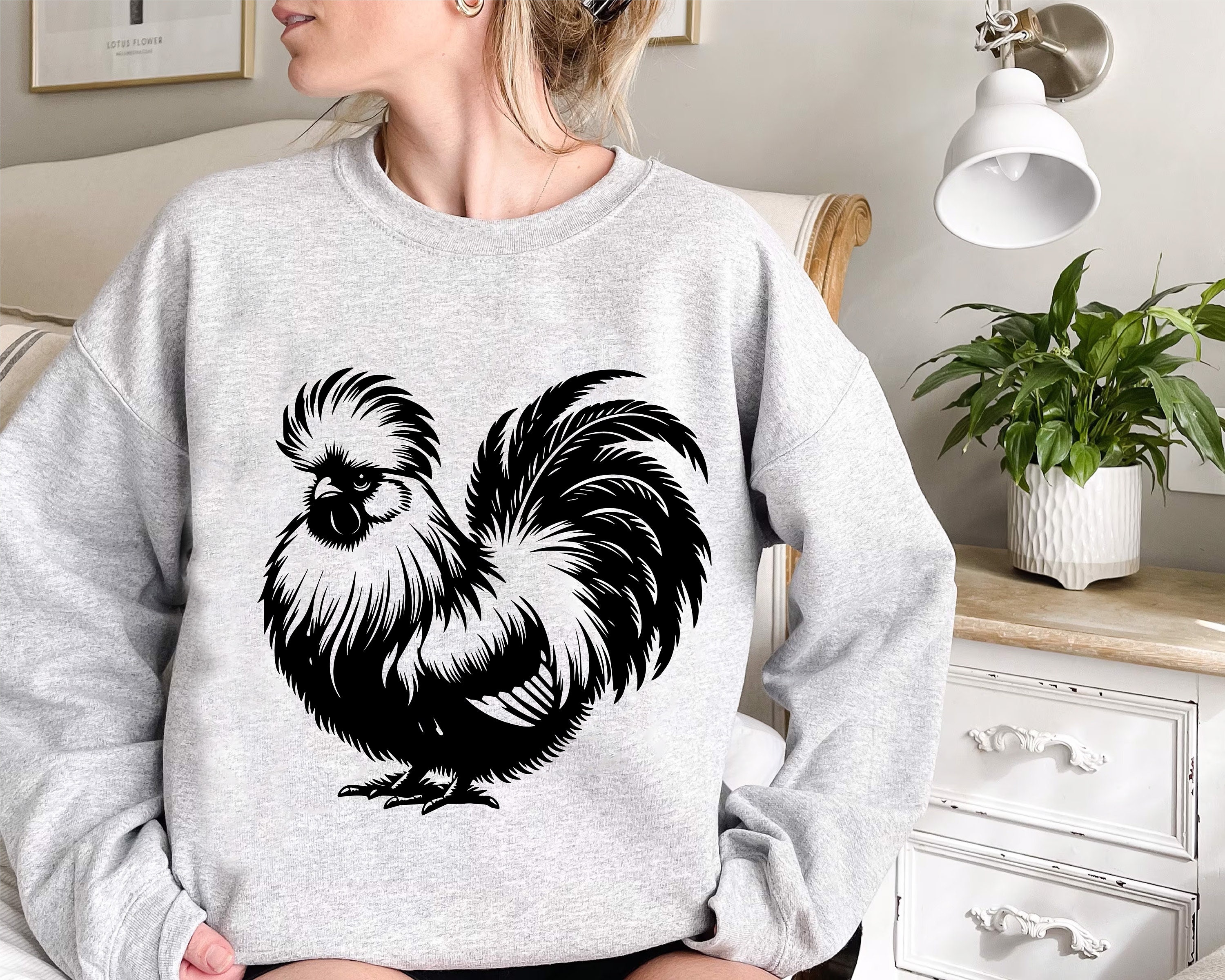 Silkie Chicken Svg, Silkie Hen Svg, Funny Silkie Bird Design Png ...