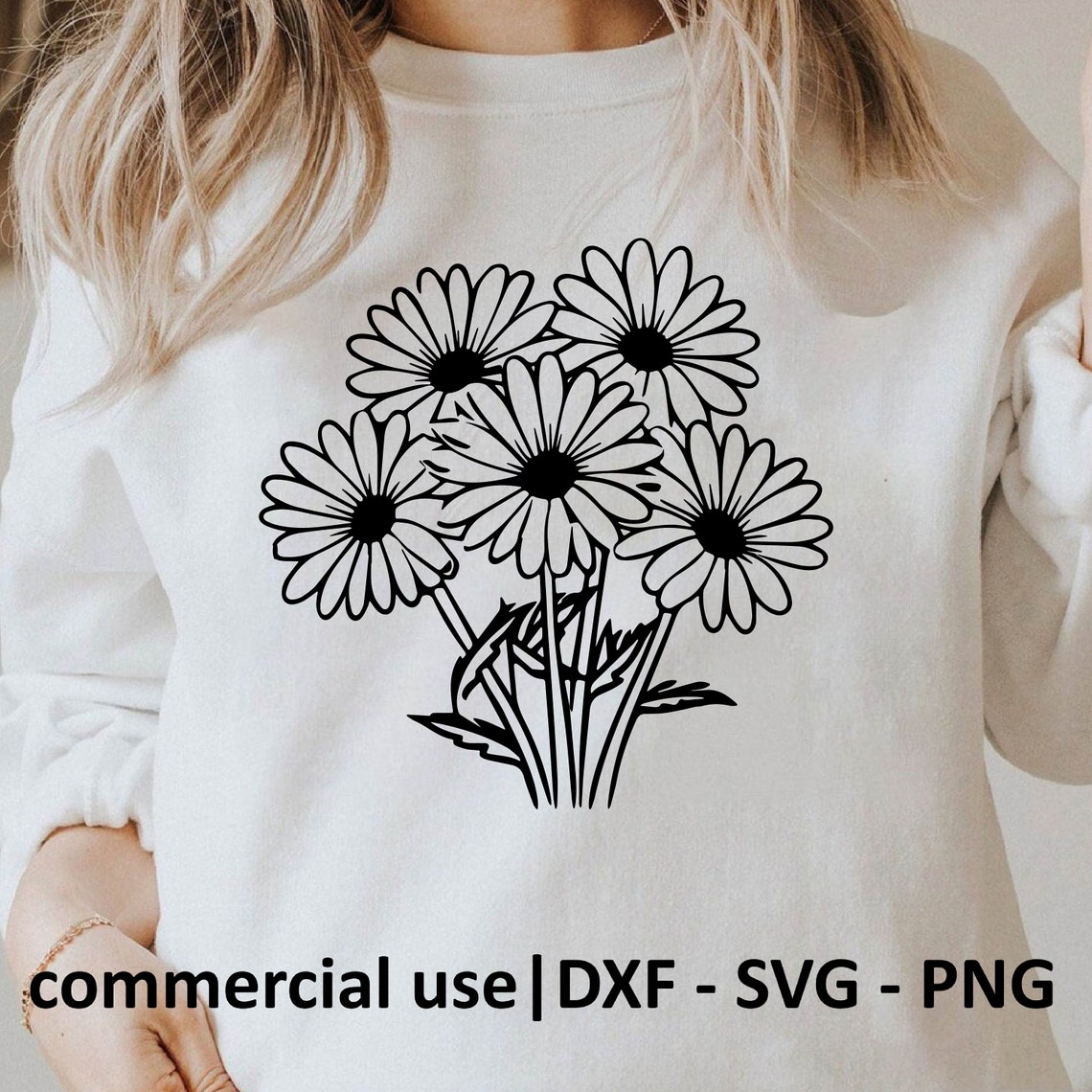 12 Pieces in Bundle Daisy Flower Svg, Png, Dxf, Daisies Svg for Shirt ...