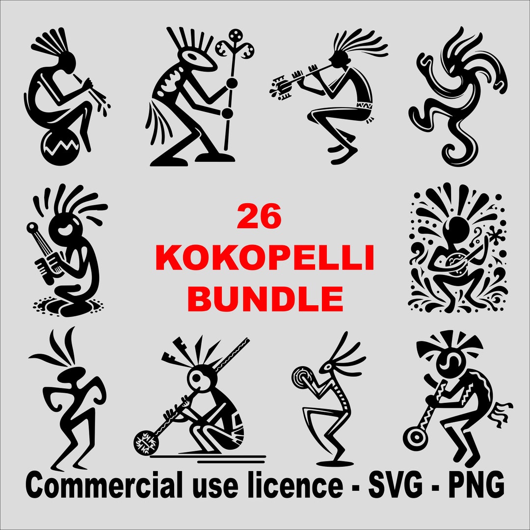 Kokopelli Svg Bundle, Musician Png Bundle, Guitarist Svg, Dance Svg ...