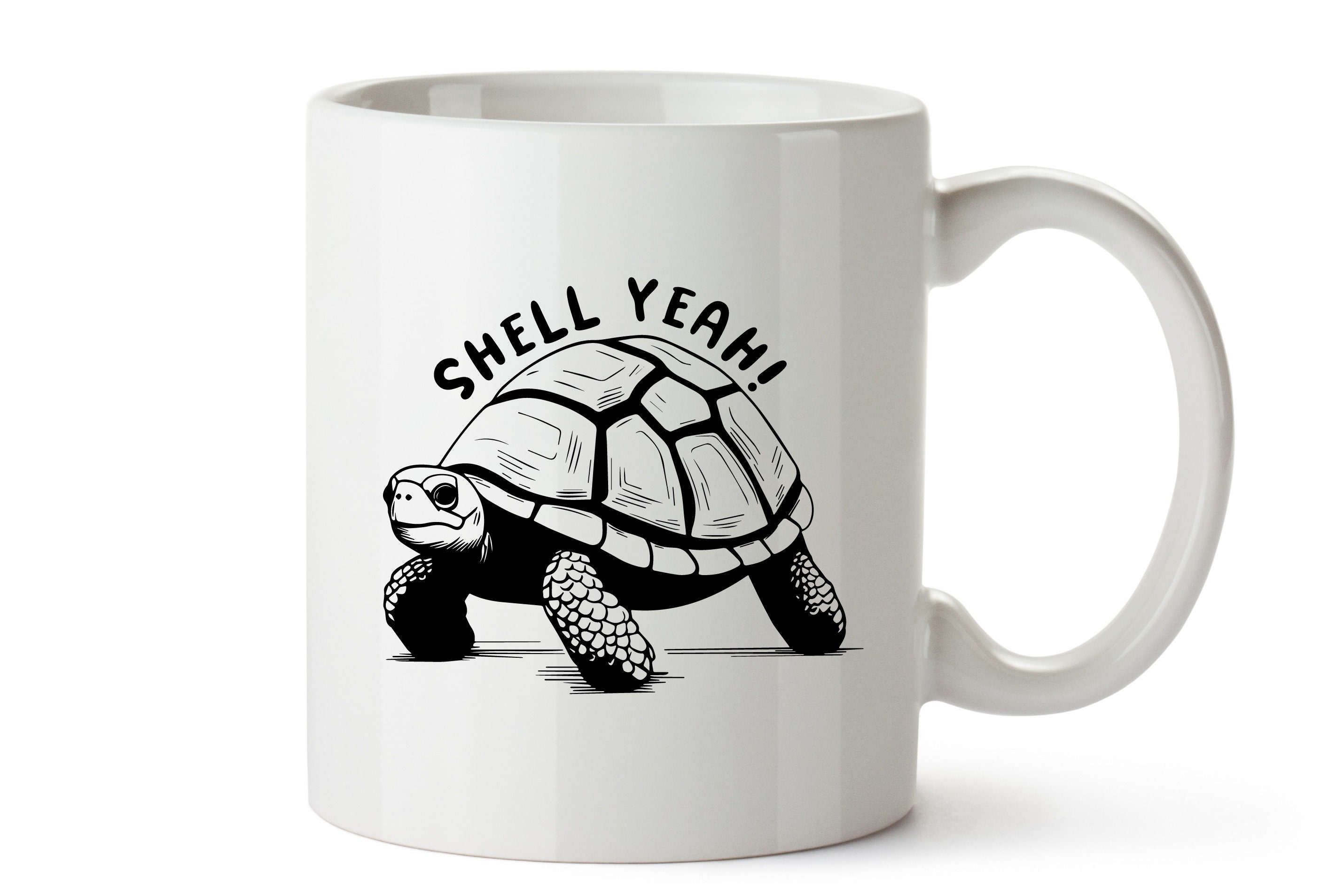 Shell Yeah Memes Svg Funny Turtle Svg Black and White Turtle - Etsy ...