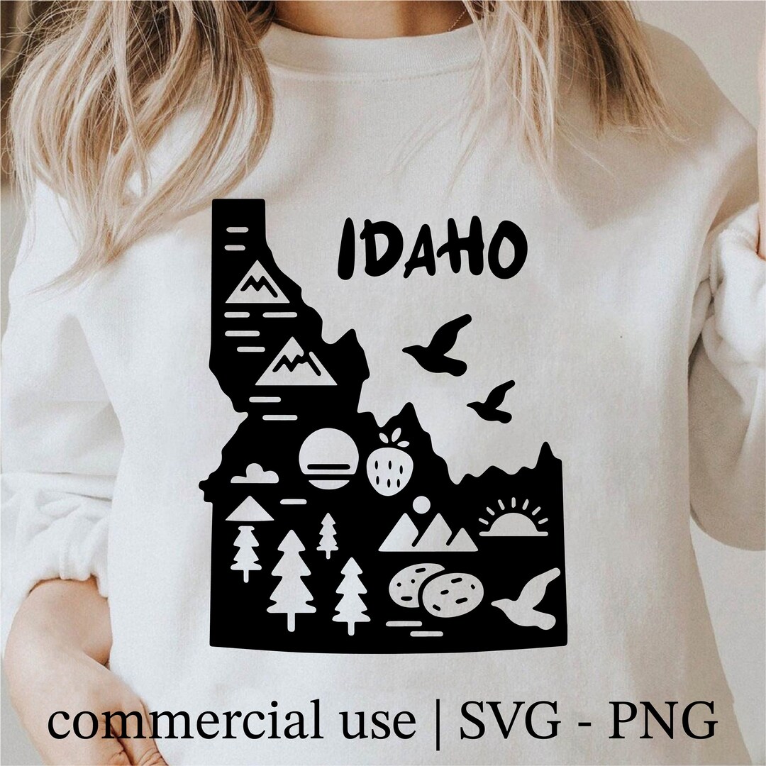 Idaho Svg, State Svg, State Png, Idaho Outline, Idaho Shirt Design ...