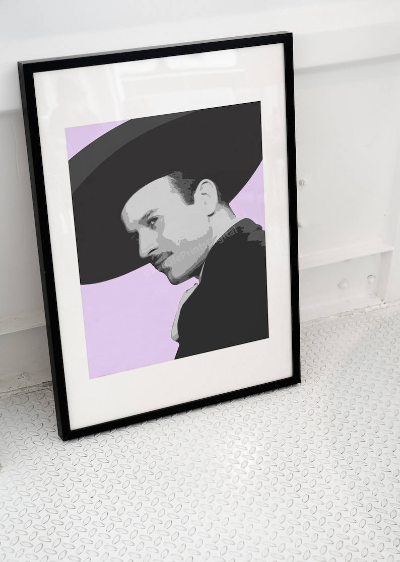 Pedro Infante Poster, Pop Modern Stencil Print, Pop Art, Andy Warhol ...