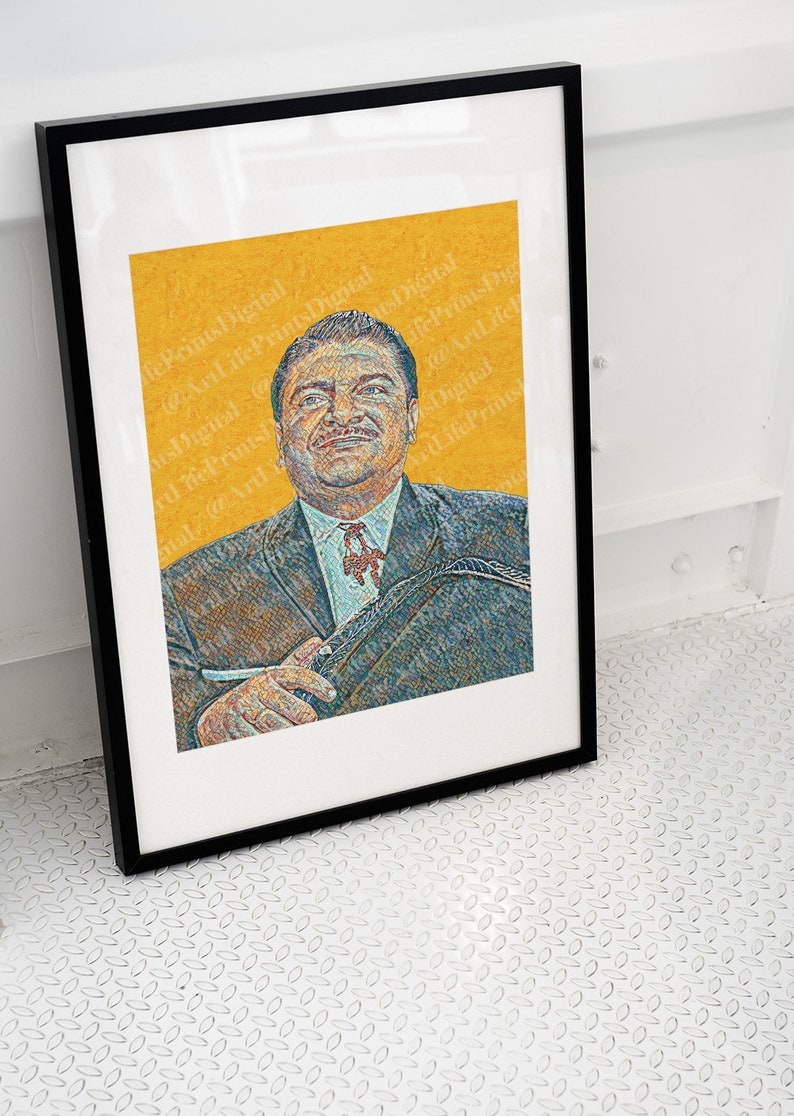 Jose Alfredo Jimenez Mosaic Poster, Mexican Music Poster, Mosaic Poster ...