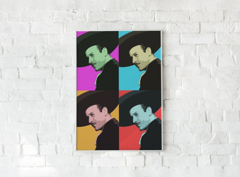 DIGITAL Pedro Infante Poster in Color, Pop Art Print, Contemporary ...