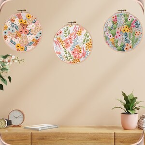 Flower Embroidery Kit, DIY Embroidery Kit, Embroidery Kit Flowers ...