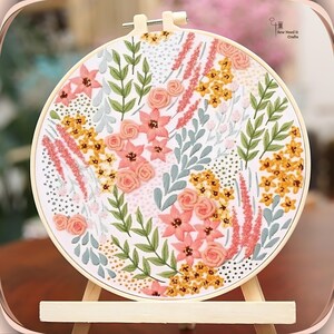 Flower Embroidery Kit, DIY Embroidery Kit, Embroidery Kit Flowers ...