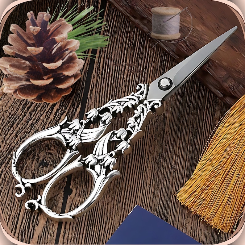 Elegant Metal Engraved Tulip Garden Design Antique Vintage Style ...