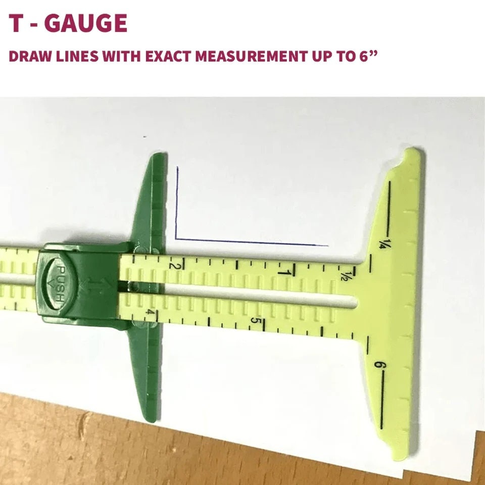 5-in-1 Sewing Sliding Gauge Measuring Ruler Tool for Fabric - Etsy