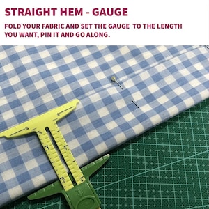 5-in-1 Sewing Sliding Gauge Measuring Ruler Tool for Fabric Sewing ...