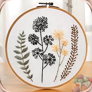 Floral Embroidery Kit, DIY Embroidery Kit, Embroidery Kit Flowers ...