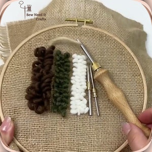 Adjustable Punch Needle Tool Set, Sizes 2.5mm 3.5mm 5mm Needles With ...