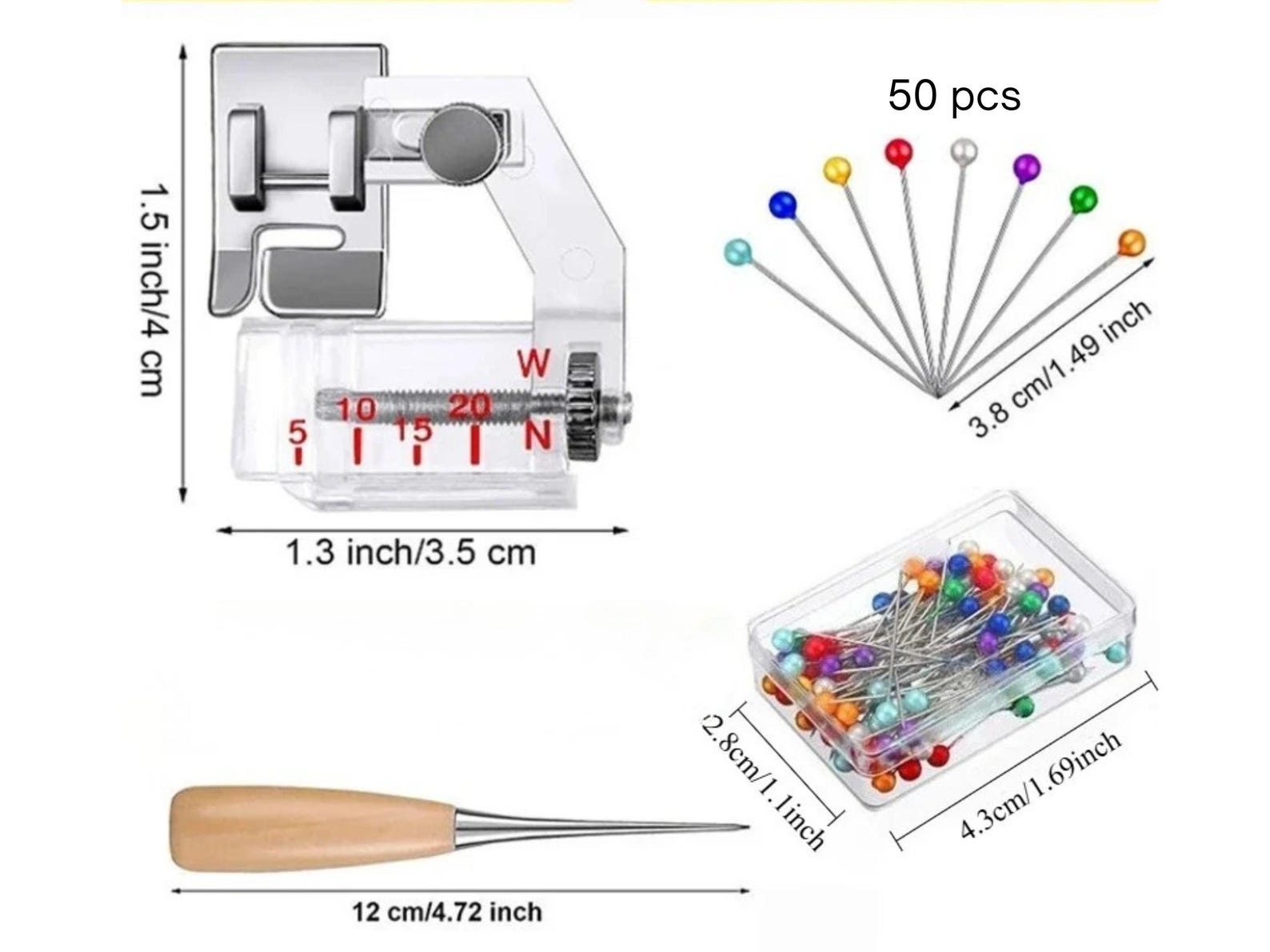Complete Bias Tape Maker Kit, Binding Bias Tape Tool Set, Fabric Bias ...