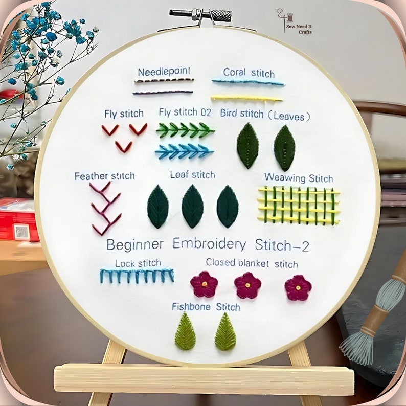3 Set Beginner Embroidery Kit, Embroidery Starter Kit, Modern ...