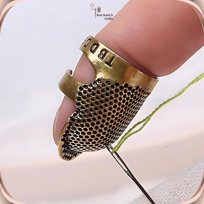 2 Pieces Adjustable Dual Size Sewing Thimbles, 12 Pieces Self Threading ...