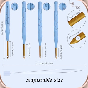 Adjustable Punch Needle Tool & Needle Threader, Punch Needles ...