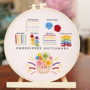 3 Set Beginner Embroidery Kit, Embroidery Starter Kit, Modern ...