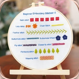 3 Set Beginner Embroidery Kit, Embroidery Starter Kit, Modern ...