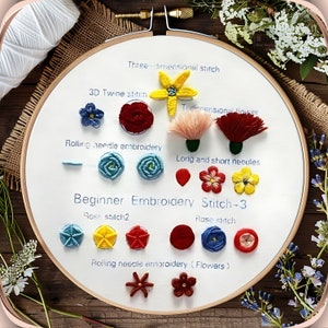 3 Set Beginner Embroidery Kit, Embroidery Starter Kit, Modern ...