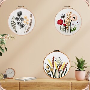 Floral Embroidery Kit, DIY Embroidery Kit, Embroidery Kit Flowers ...