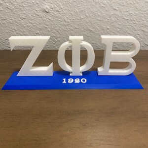 Zeta Phi Beta Letter Plate - Etsy