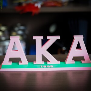 Alpha Kappa Alpha Letter Plate - Etsy