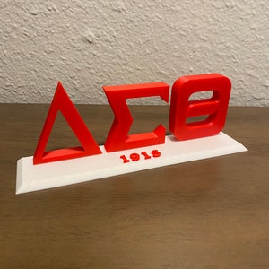Delta Sigma Theta Letter Plate - Etsy