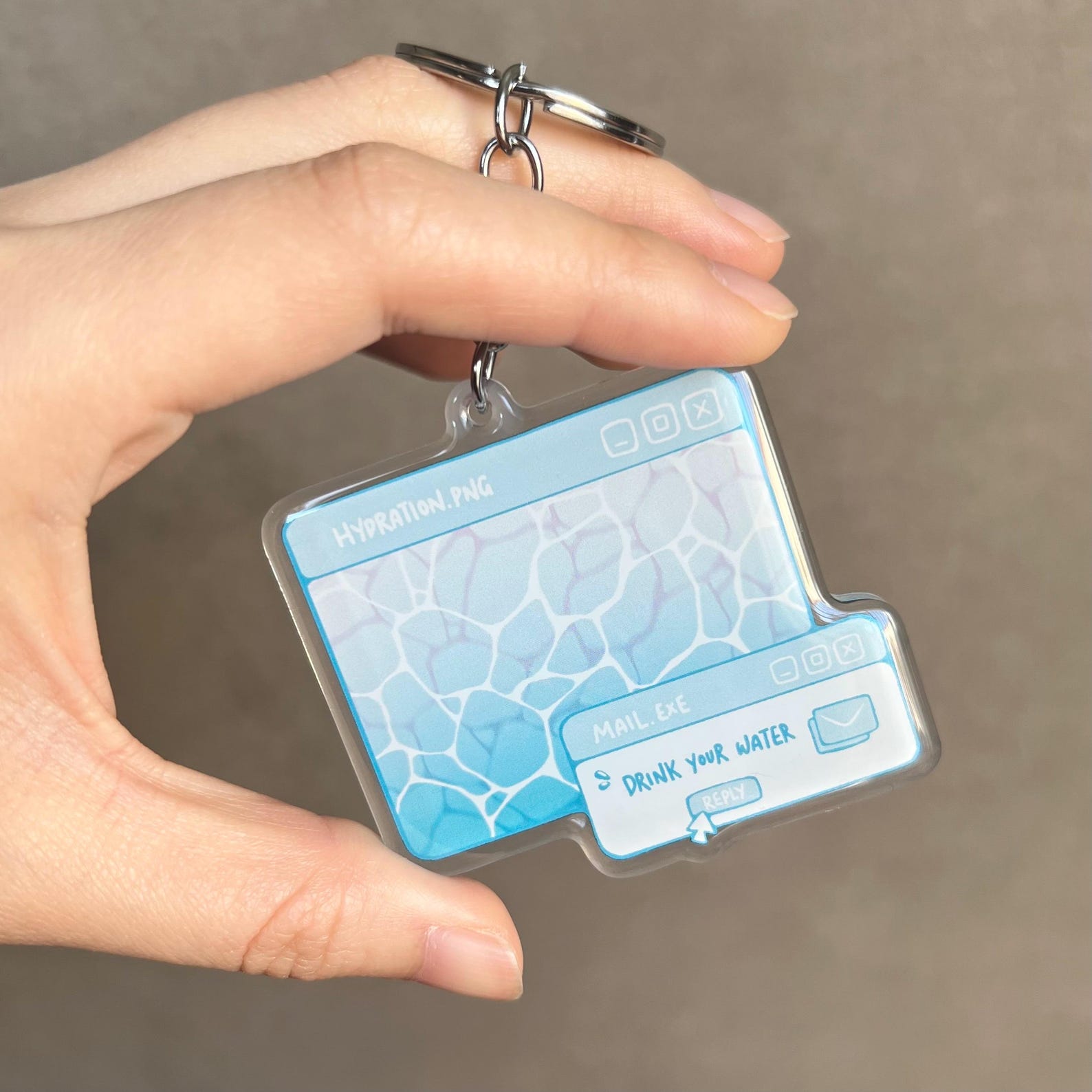 Hydration Reminder Keychain | Kawaii Water Charm - Etsy