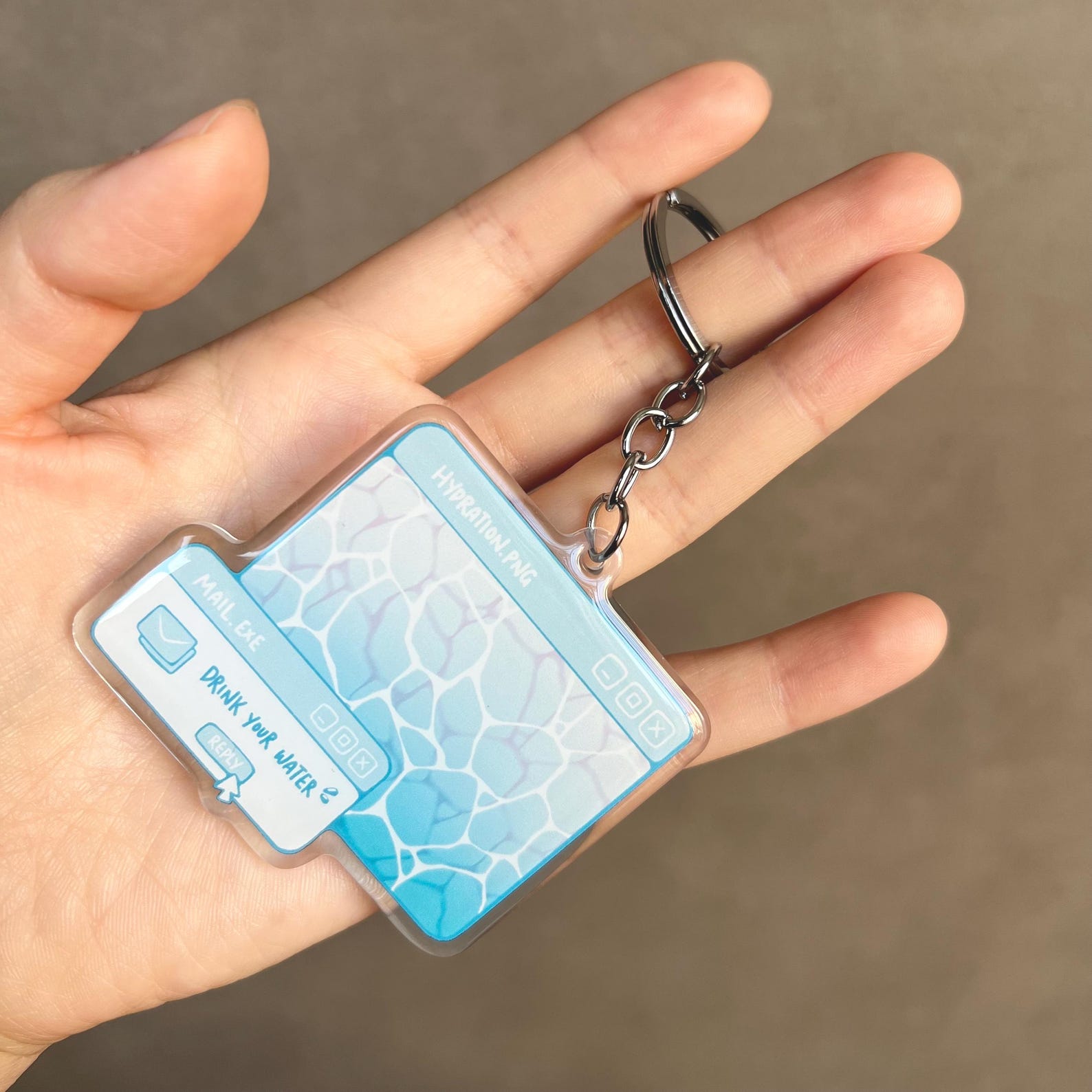 Hydration Reminder Keychain | Kawaii Water Charm - Etsy