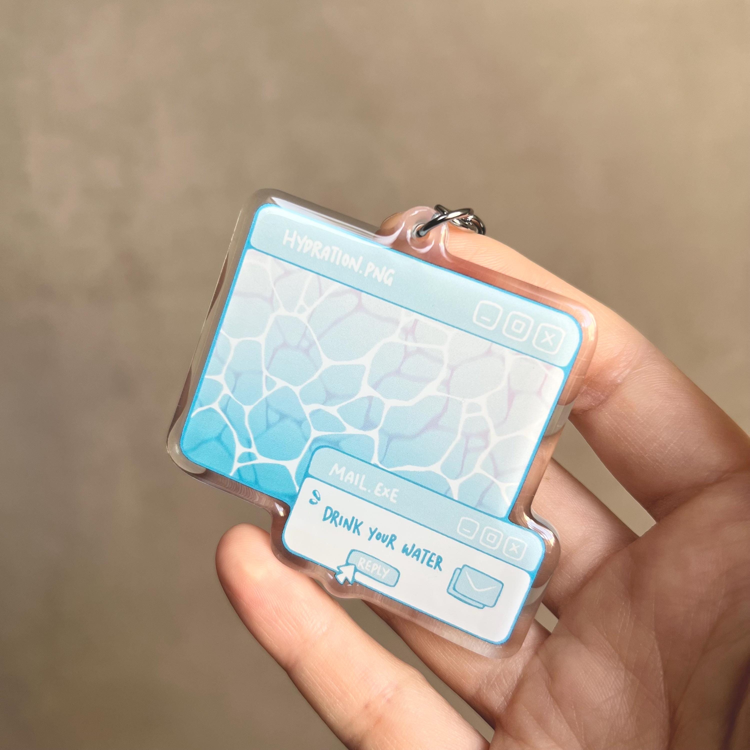 Hydration Reminder Keychain | Kawaii Water Charm - Etsy