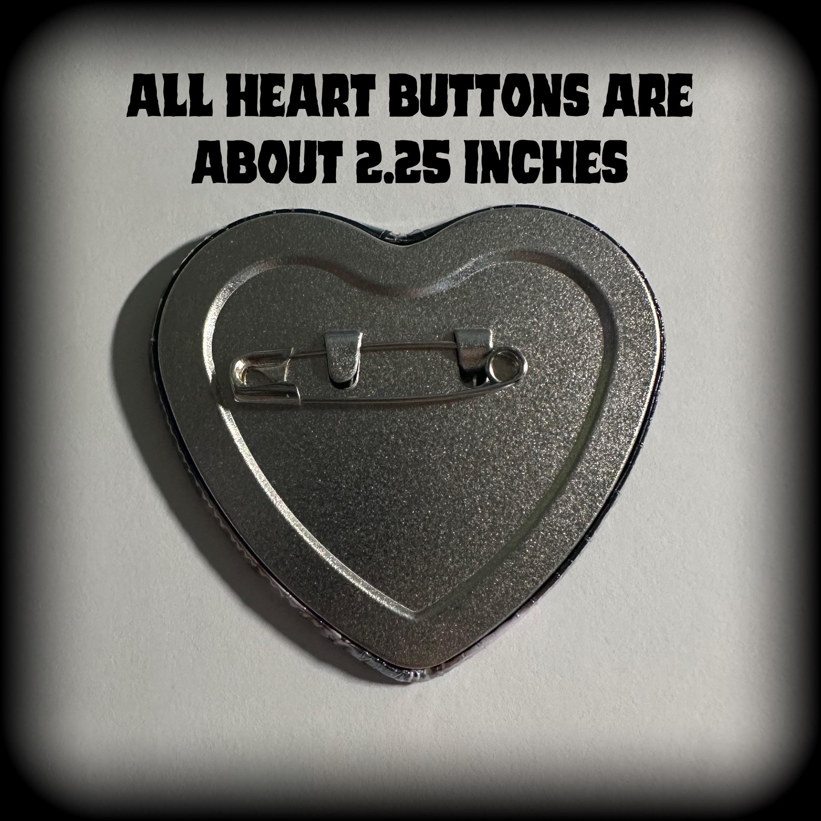 Art the Clown Inspired Horror Heart Button - Etsy