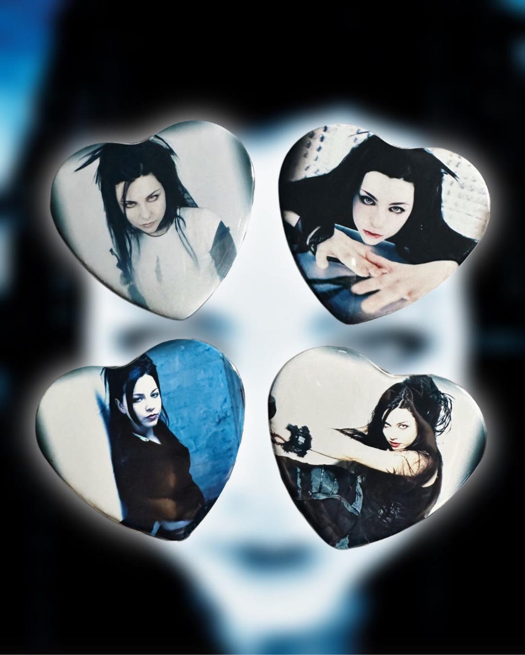 Women of Metal Amy Lee Heart Inspired Buttons - Etsy